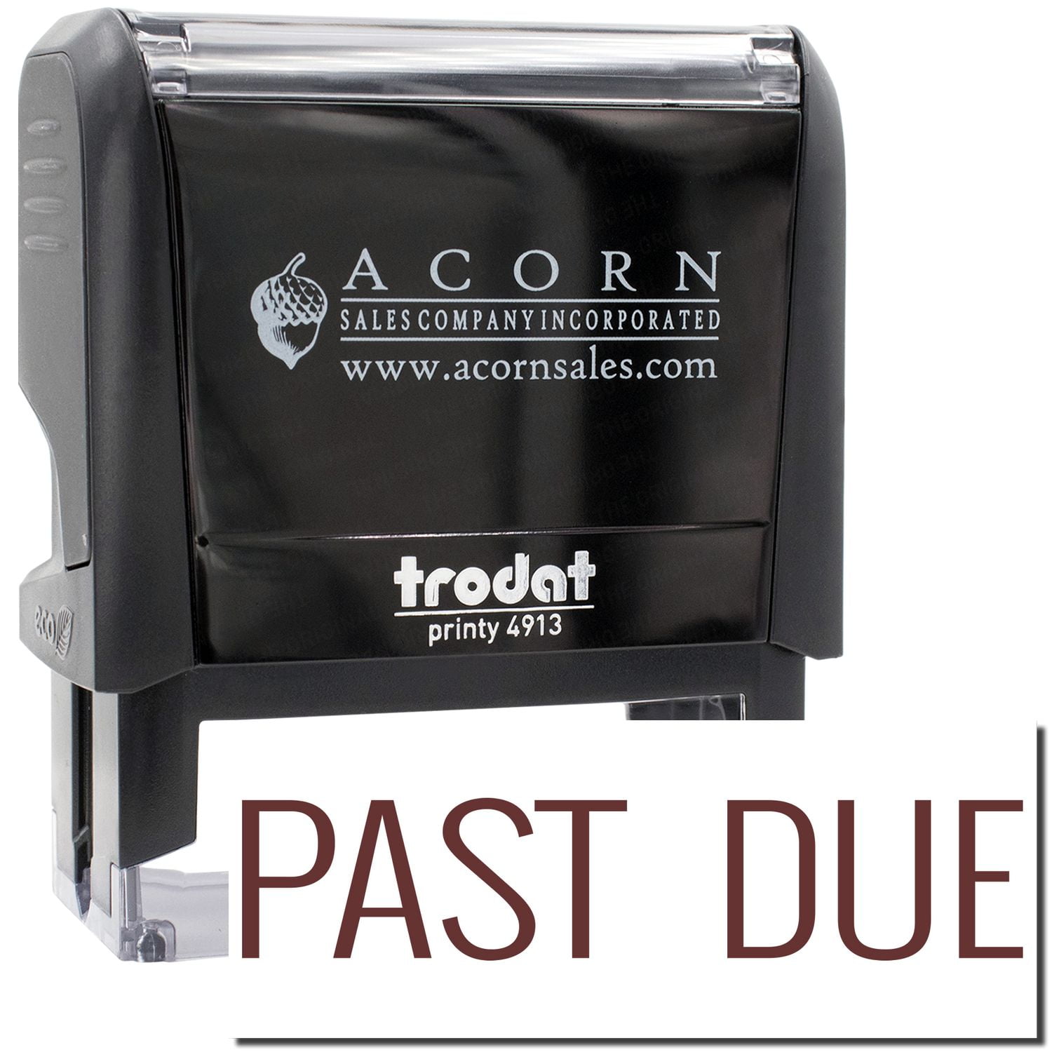Large Self-Inking Narrow Past Due Stamp, Trodat Printy 4913, Press and ...