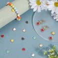 100Pcs Alloy Enamel Charms Heart Light Gold Mixed Color 12x10x2mm Hole ...