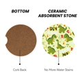 2pcs Ceramic Car Coasters Standard Size With Cork Base And Removal ...