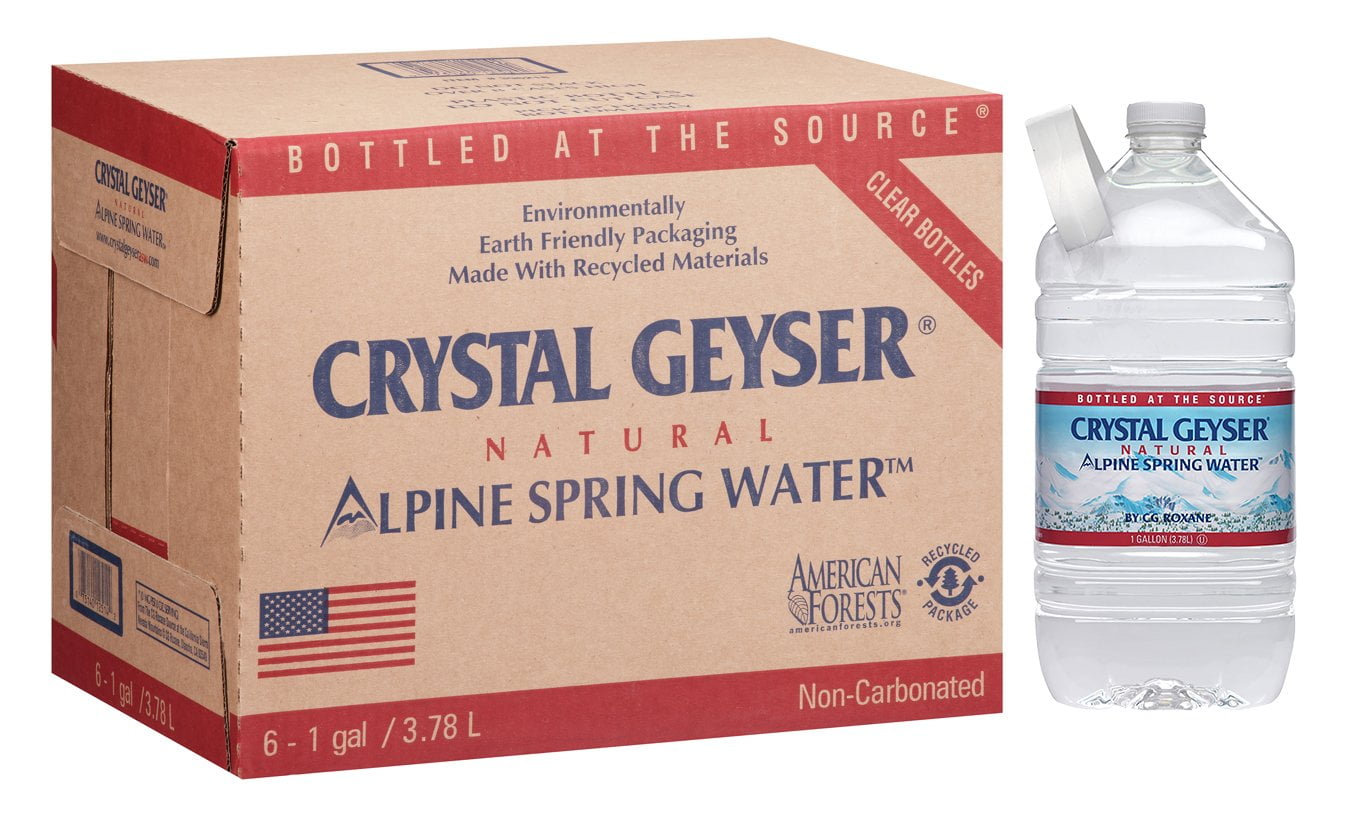 Crystal Geyser Alpine Spring Water, 1 Gallon Jug, Case of 6 - Walmart.com