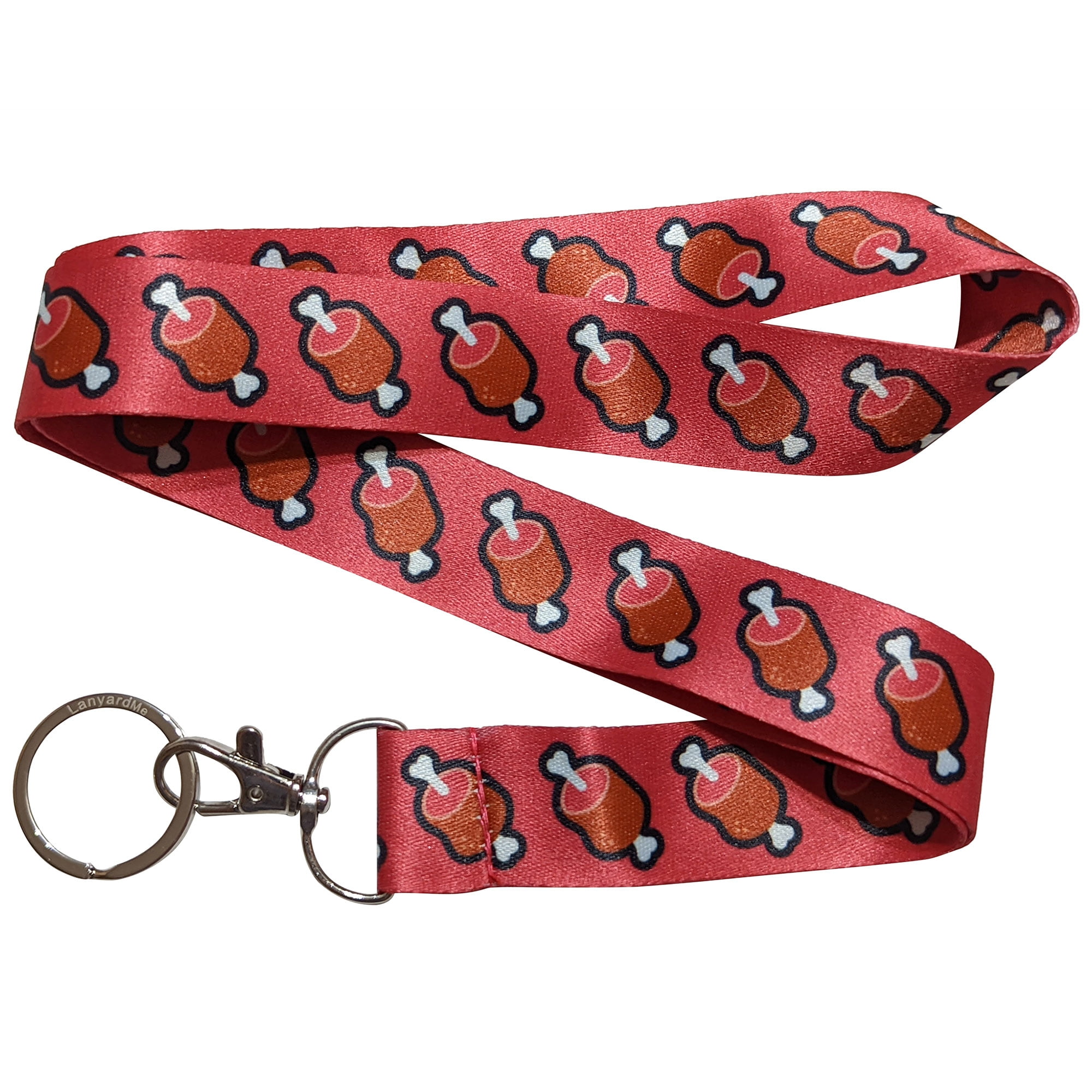 Meat on Bone BBQ Red Keychain Lanyard - Walmart.com