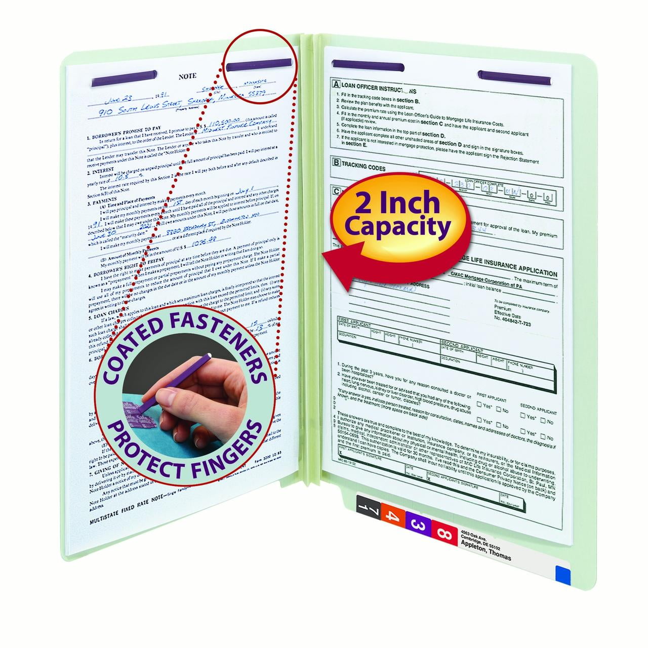 Smead End Tab Pressboard Fastener File Folder with SafeSHIELD Fastener ... Smead End Tab Pressboard Fastener File Folder with SafeSHIELD Fastener ...