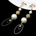 EXHUMKY NonPiercing Earrings for Women with Delicate Pearls and Oval ...