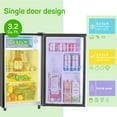 Upgraded Mini Fridge, 3.2 Cu. Ft Mini Fridge with Freezer, Compact Single Door Adjustable ...