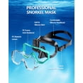 Adults Swim Goggles with Nose Cover in Black Silicone 3 Window Anti-Fog ...