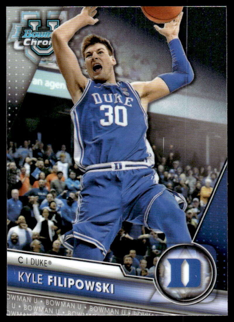 2023-24 BOWMAN UNIVERSITY CHROME #23 KYLE FILIPOWSKI DUKE BLUE DEVILS ...