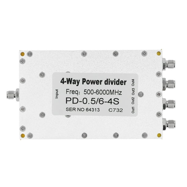 4 Way SMA Power Divider 500 To 6000MHz Small Insertion Loss SMA ...