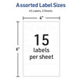 Avery, Fabric Labels, 45ct, Assorted Shapes, No-Iron Waterproof ...