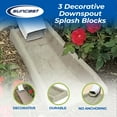 Suncast SB24 Spout Concrete Splash Block for Rain Gutter, Taupe - 3 ...