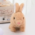 Techinal Electric Rabbit Toy Plush Bunny Battery Operated Hopping ...