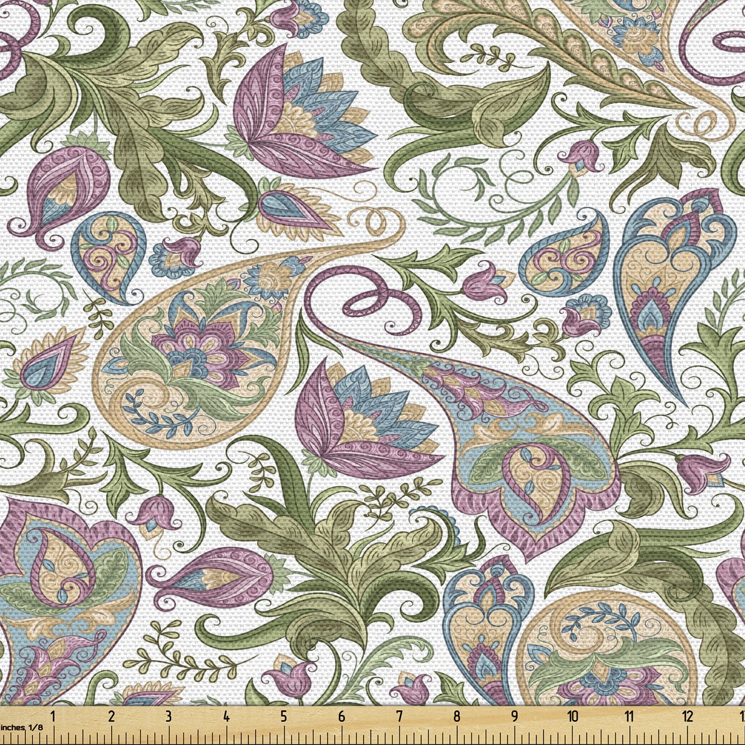 Paisley Fabric by the Yard Upholstery, Traditional Persian Pickles ...