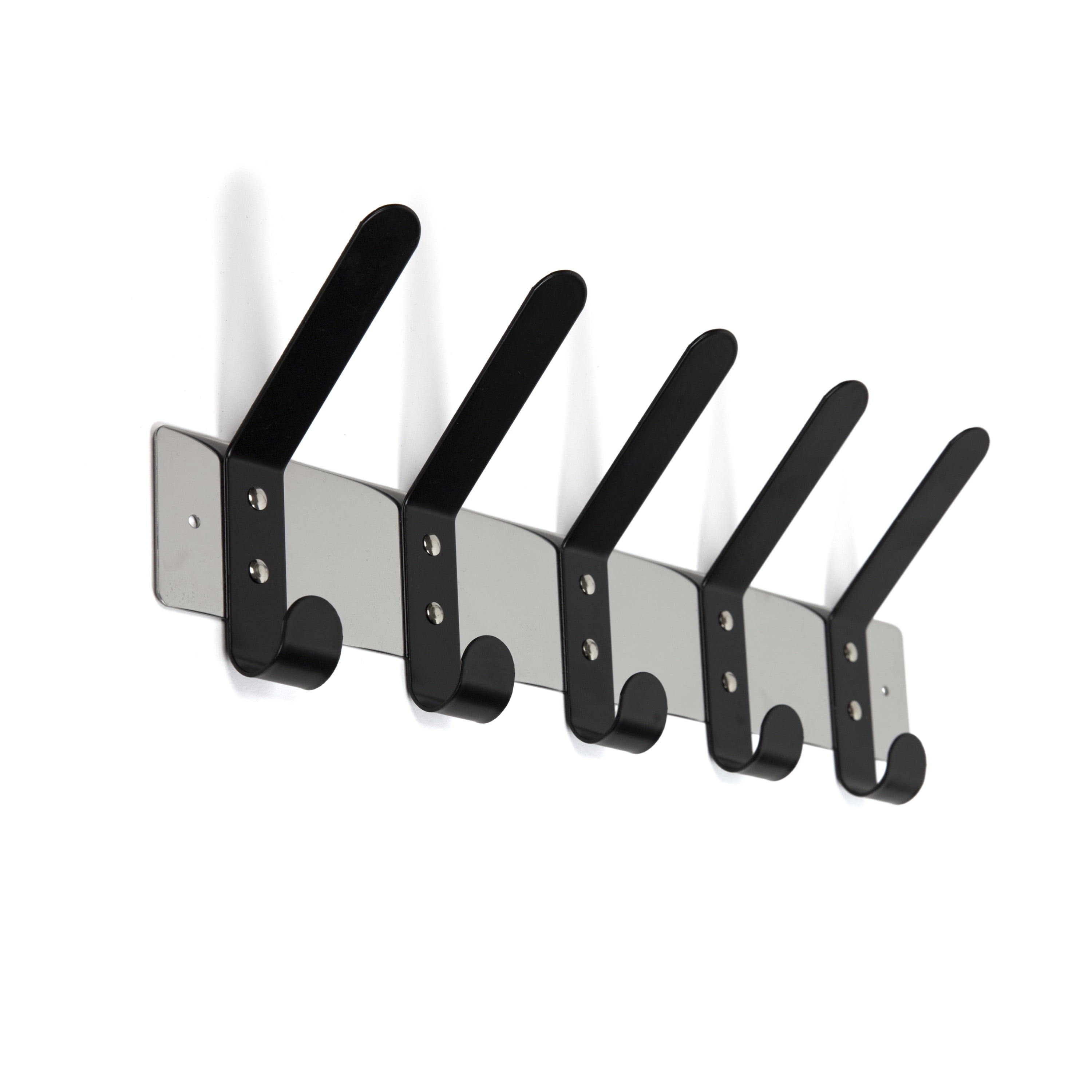 Danya B Stainless Steel Hanging Rack with Black Hooks - Walmart.com