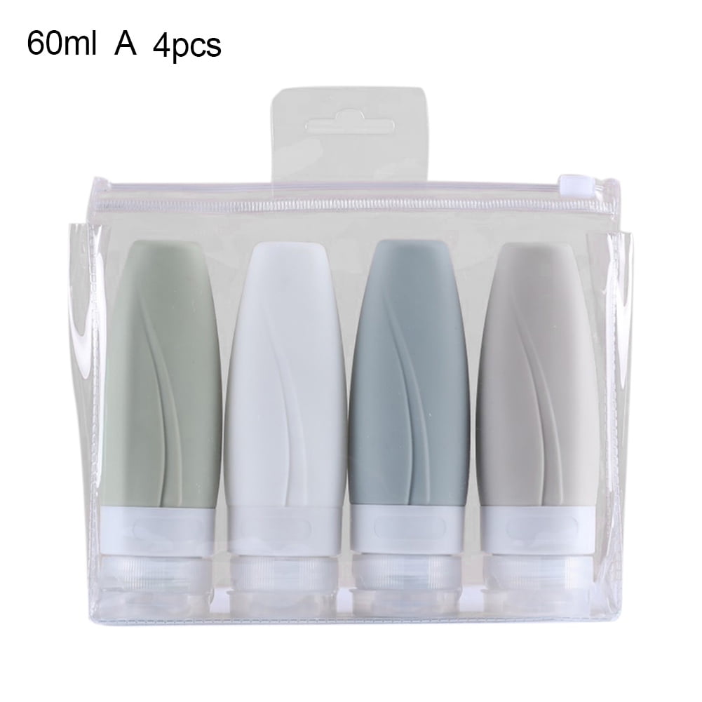 3/4Pcs 60/90ml Travel Bottles for Toiletries, Silicone Travel Size ...
