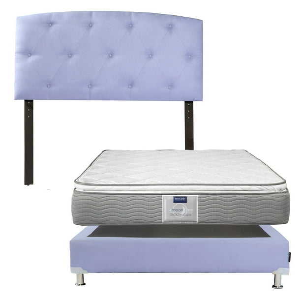 Colchón Matrimonial Cupra + Box Base Cama + Cabecera Sigma Lila ...