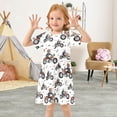 A Skeleton Riding A Motorcycle Short Sleeve Dress A-Line Cute Midi ...