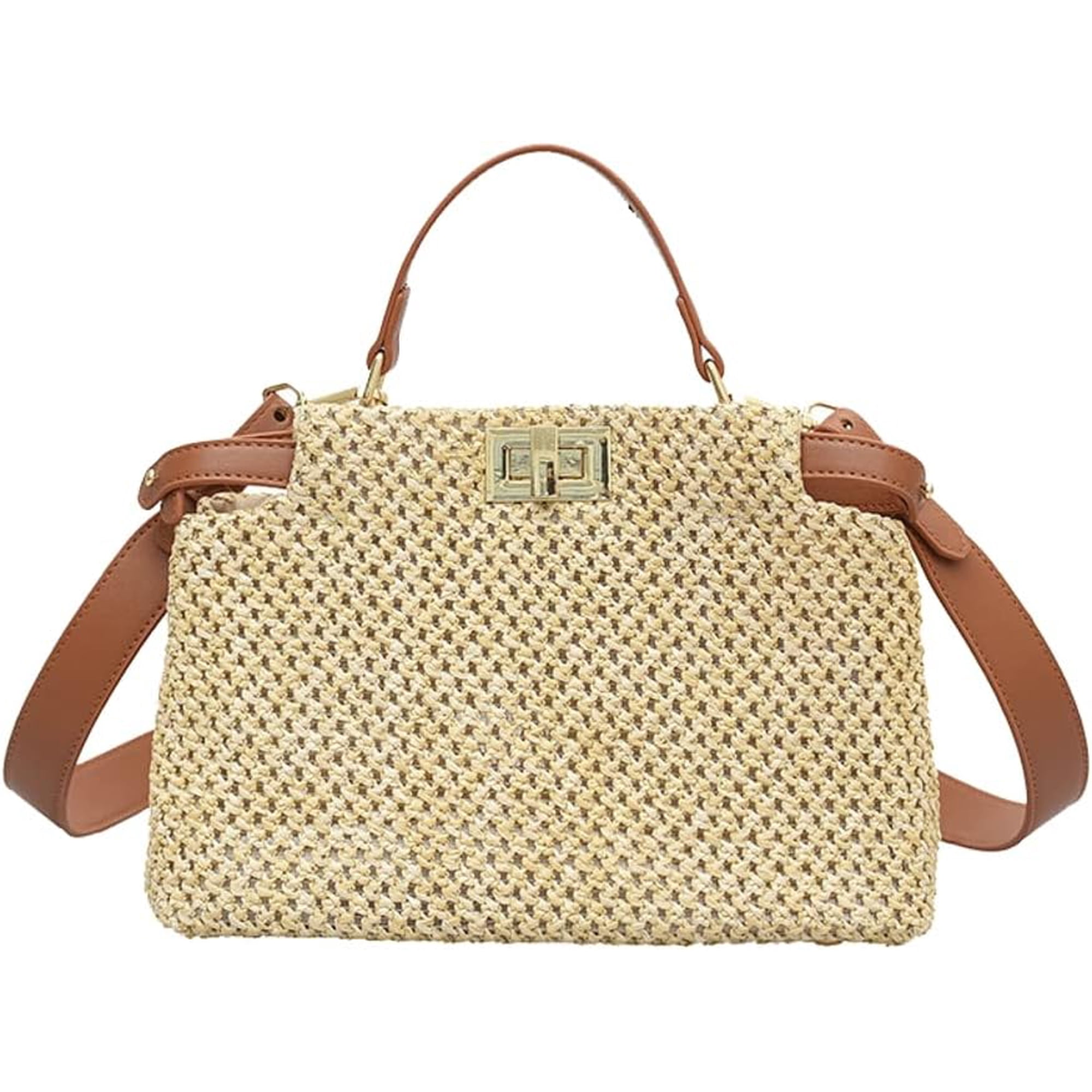 Click here for Hahdaxia Straw Beach Bag For Women Small Tote Bag... prices