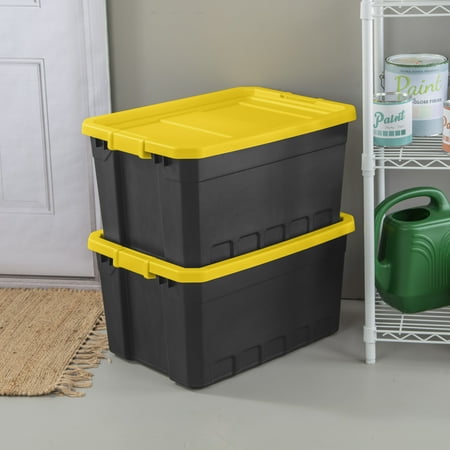 Sterilite 19 Gallon Stacker Tote Plastic, Yellow Lily – BrickSeek
