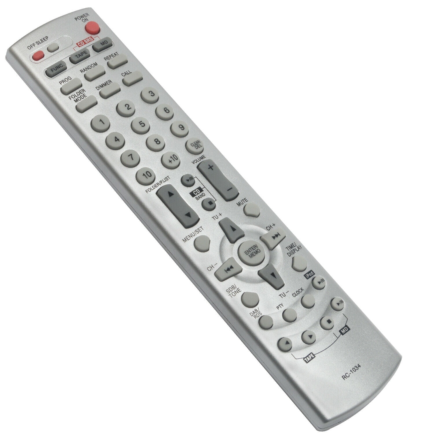 RC-1034 Replace Remote for Denon CD Player DRA-F102 RCD-M33 RCD-M35DAB ...