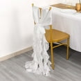 Efavormart 5 Pack White Curly Willow Chiffon Satin Chair Sashes ...