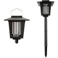 Pure Garden Solar Power UV Mosquito and Bug Zapper LED Light, Black ...