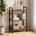 Book Shelf, 3 Tier Bookcase, Modern Tall Bookshelf for Garage Kit, CDs ...