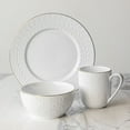 Sofia Home 12 Piece Embossed White Stoneware Dinnerware Set by Sofia Vergara - Walmart.com
