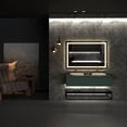 32 in. W x 48 in. H Rectangular Rounded corner Frameless Anti-Fog LED ...