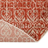 Unique Loom Jennifer Del Mar Rug Red/Beige 6' 1" Round Geometric ...