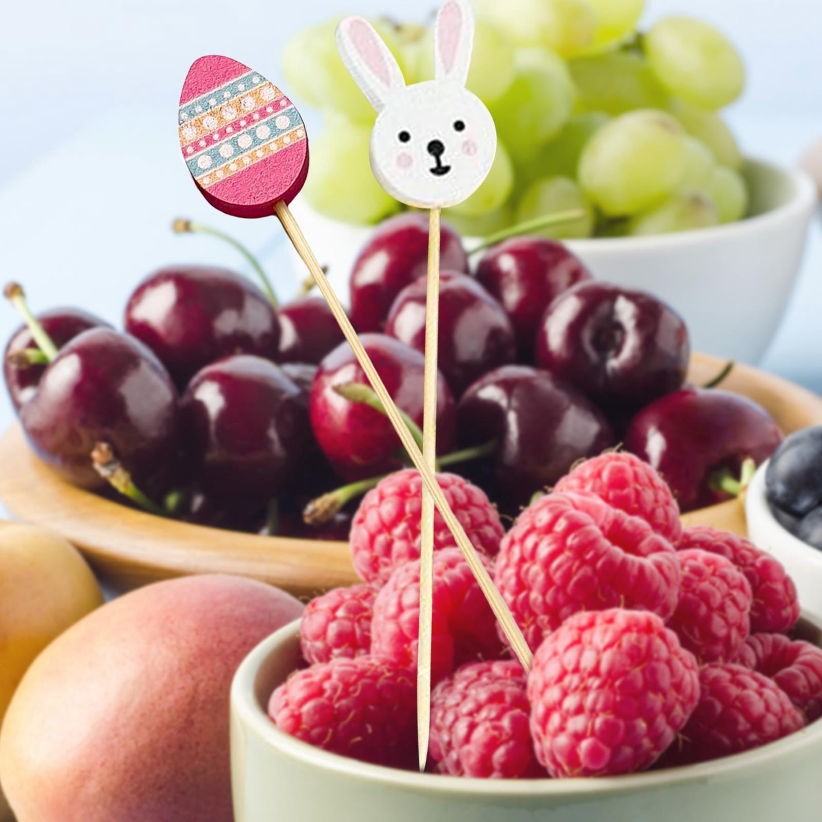 100x Decorative Fruit Picks Food Decoration Barbeque Skewers Sandwiches ...