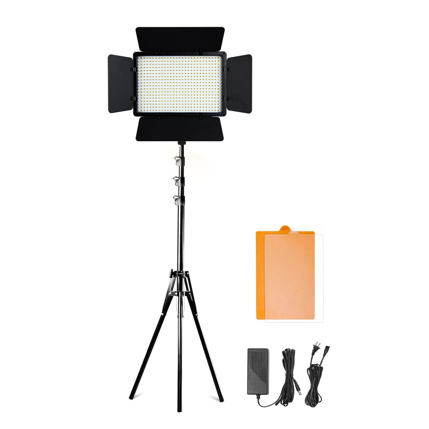 LS Photography LED Video Barndoor Light with Light Stand for Studio ...