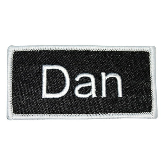 Dan Name Tag Patch Uniform ID Work Shirt Badge Embroidered Iron On ...