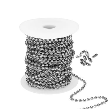 Stainless Steel 304 Bead Ball Chain Keychain 2.4mm by 4 Inches 10pcs ...