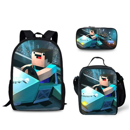 Minecraft School Bag Anime Notebook Laptop Backpack School Bag ...