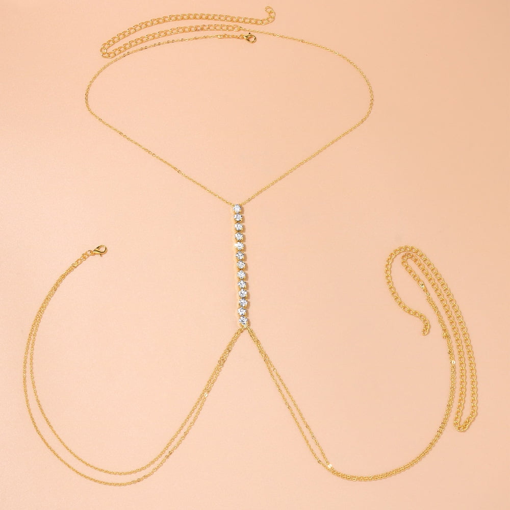 Click here for Nielieping Women Harness Body Chain Bikini Chain C... prices