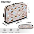 8.3"x5.9" Large-Capacity Multi-Pocket Vertical Pencil Case Pastel Heart ...