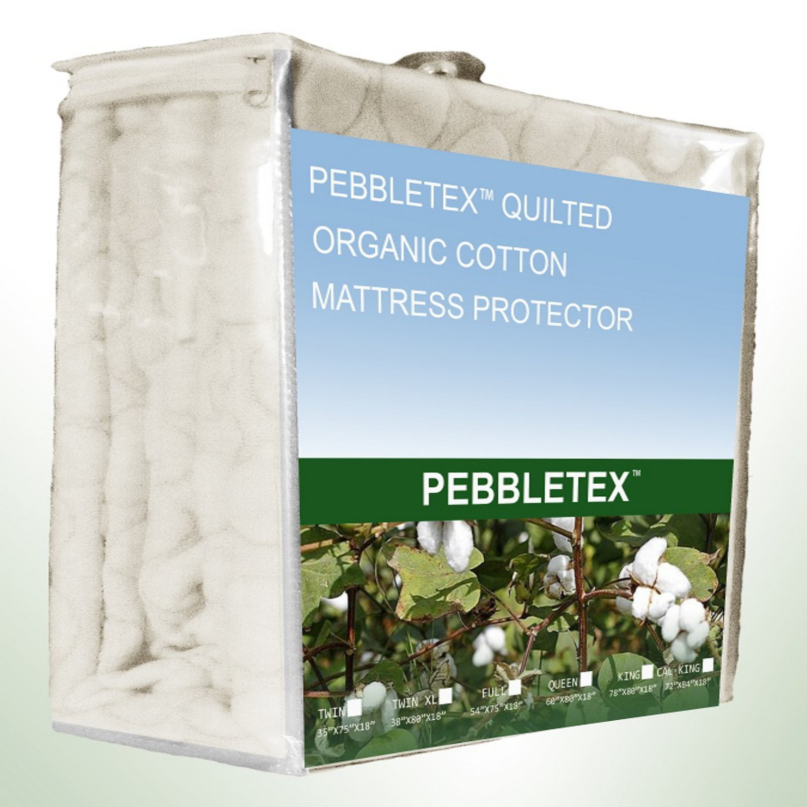 Greenzone Pebbletex 100% Organic Cotton Waterproof Mattress Protector, King