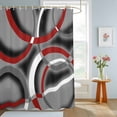 Bathroom Shower Curtain Modern Abstract Geometric Line Waterproof ...