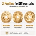 3 PCS Grinding Wheel Wood Carving, Wood Carving Disc, Upgrade Angle ...