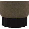 Meridian Furniture Veranda Boucle Fabric Ottoman/Stool in Olive/Black ...