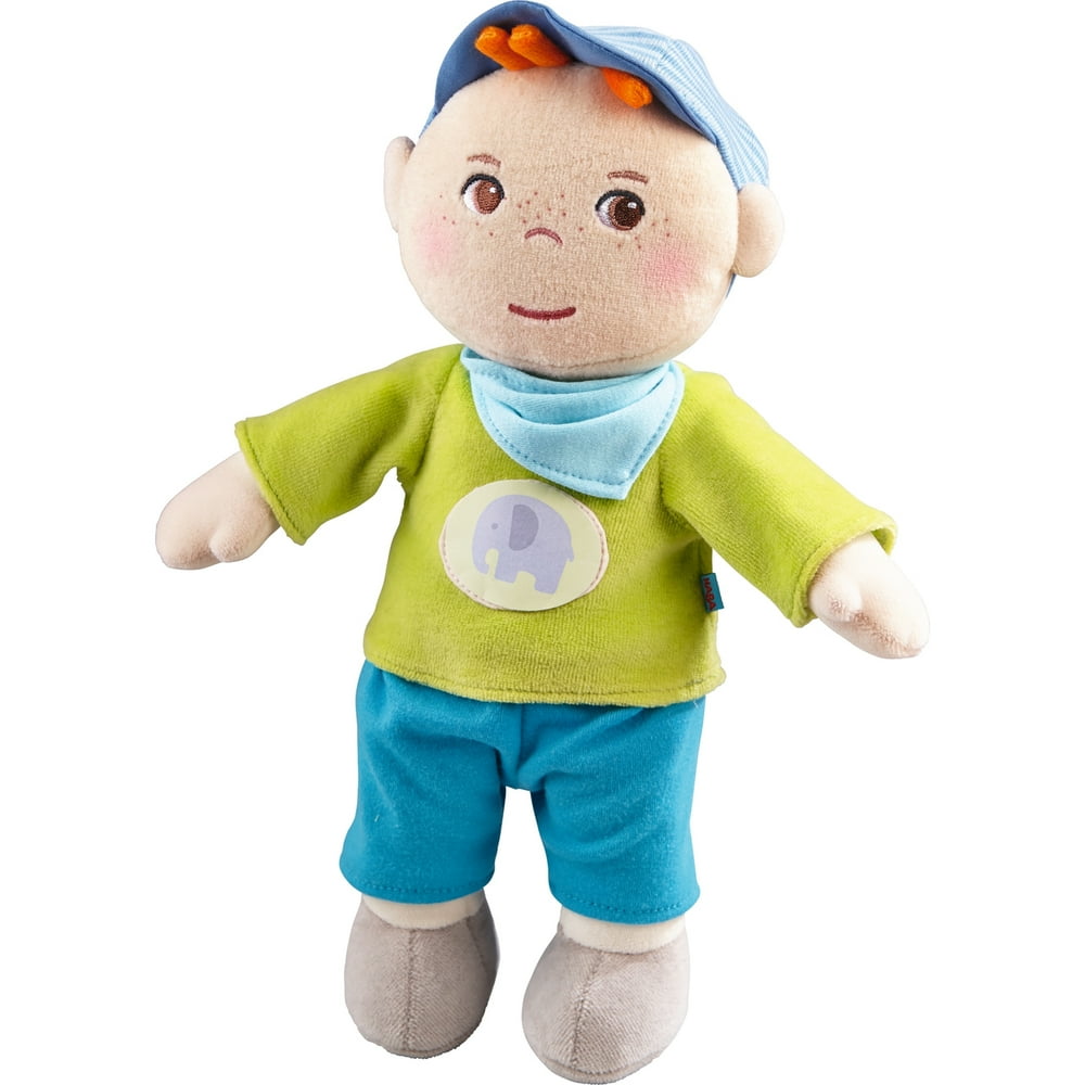 HABA Snug up Jonas - 11.5" Soft Boy Baby Doll with Embroidered Face ...