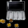 Coofit Clear Coin Capsules Holder, 60Pcs, 40mm, Plastic Storage Box ...