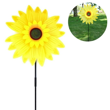 Large Sunflower Wind Spinners for Yard and Garden, Metal Sunflower ...