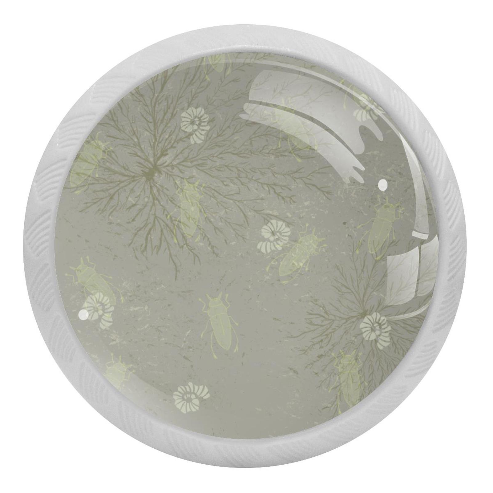 4PCS Round Insect Cabinet Fluorescence Knob Glowing in the Dark ...