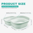 2 Pack Collapsible Wash Basin Set, Foldable Dish Tub, Small Medium ...