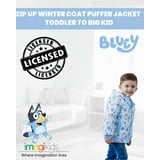 Bluey Bingo Toddler Boys Zip Up Winter Coat Puffer Jacket Toddler to ...