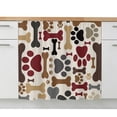 Cabinet Curtains 11"W x 13"L, Dog Paw Print Sink Skirt for Bathroom ...
