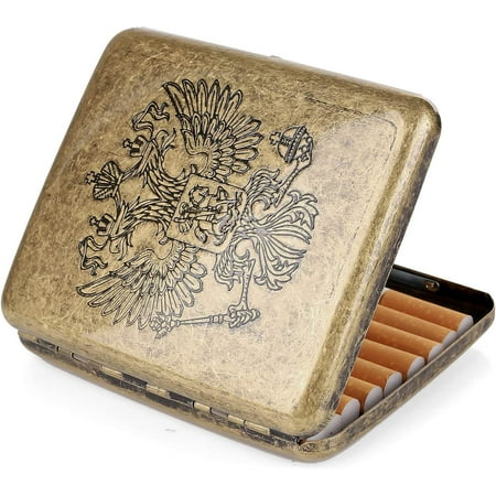 SHTUUYINGG Retro stainless steel cigarette case cigarette case ...