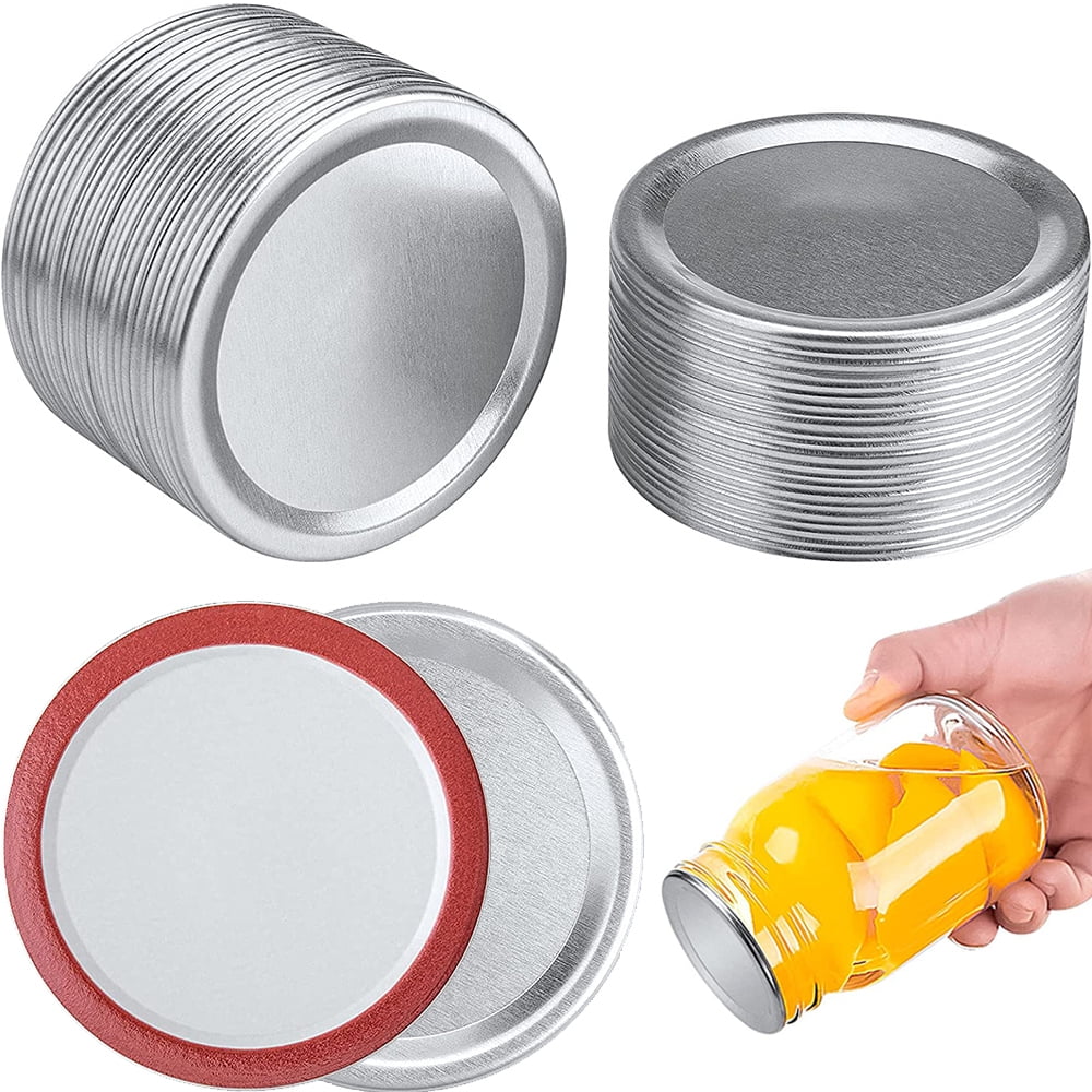 Regular Mouth Canning Lids 24pcs Split-Type 70mm Mason Jar Lids for ...
