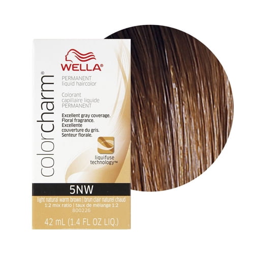 Wella - Light Natural Warm Brown Color Charm Liquid Permanent Hair ...