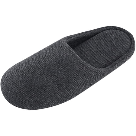 ULTRAIDEAS Men's Lightweight Cotton Slippers with Memory Foam and Soft ...
